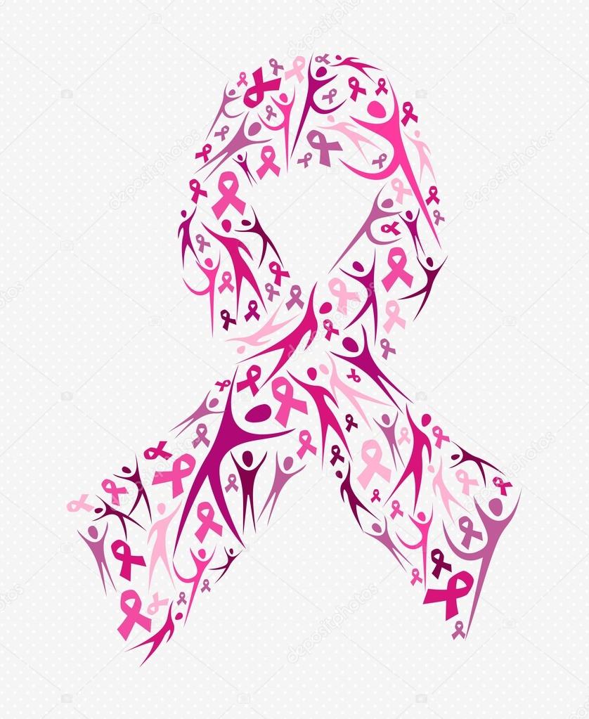Breast cancer awareness pink ribbon shape social Stock Vector Image by ...
