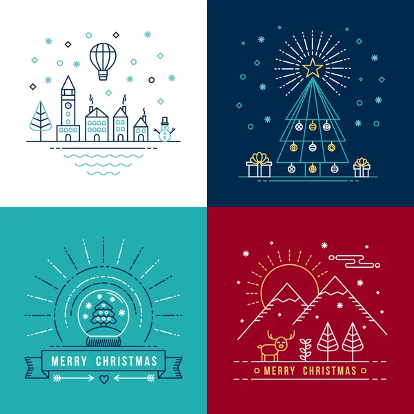 Christmas outline Vector Art Stock Images | Depositphotos