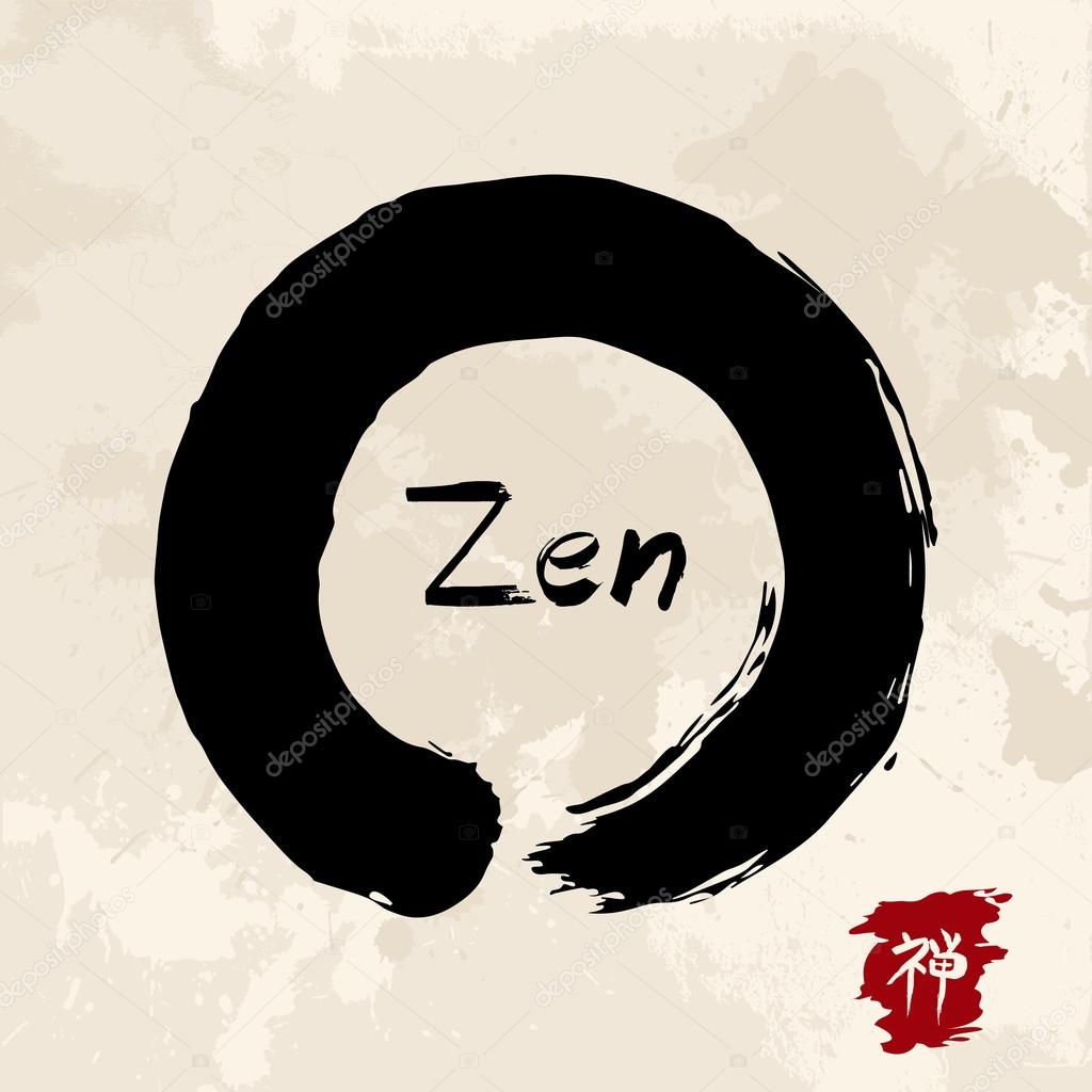 Zen circle illustration traditional enso — Stock Vector © cienpies ...