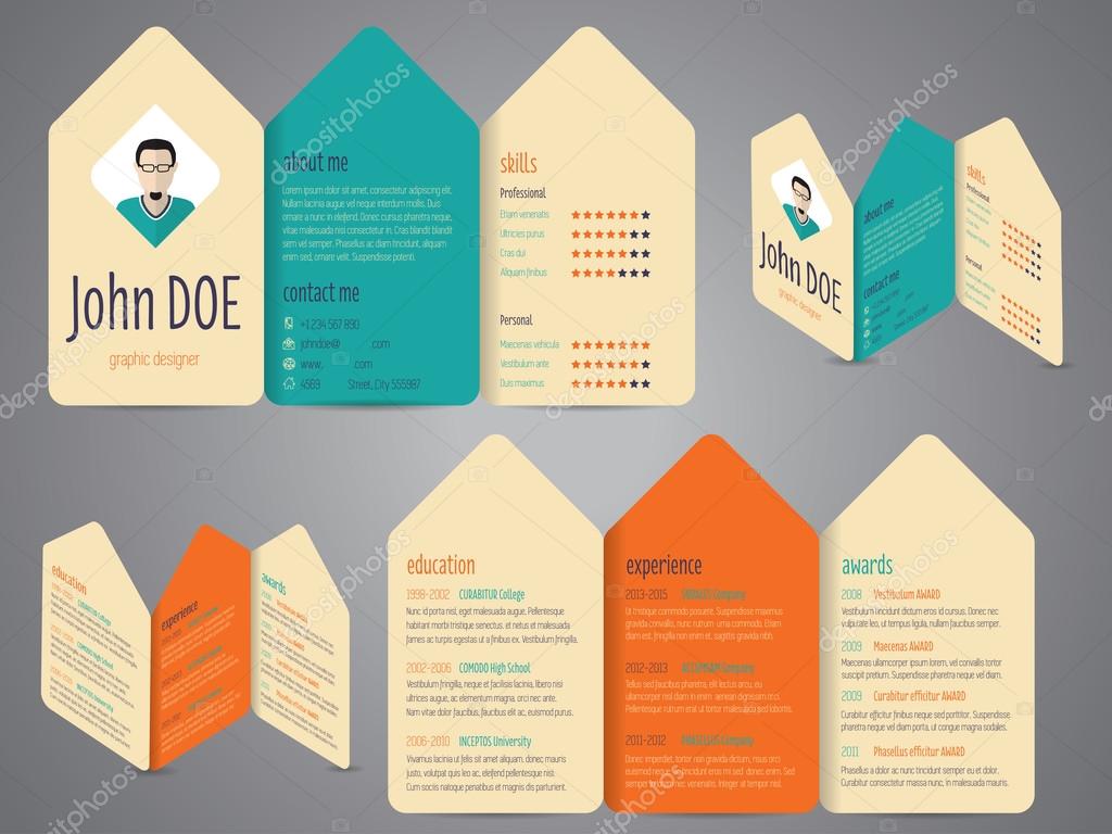 Flyer design cv resume template Stock Vector Image by ©vipervxw #93018112