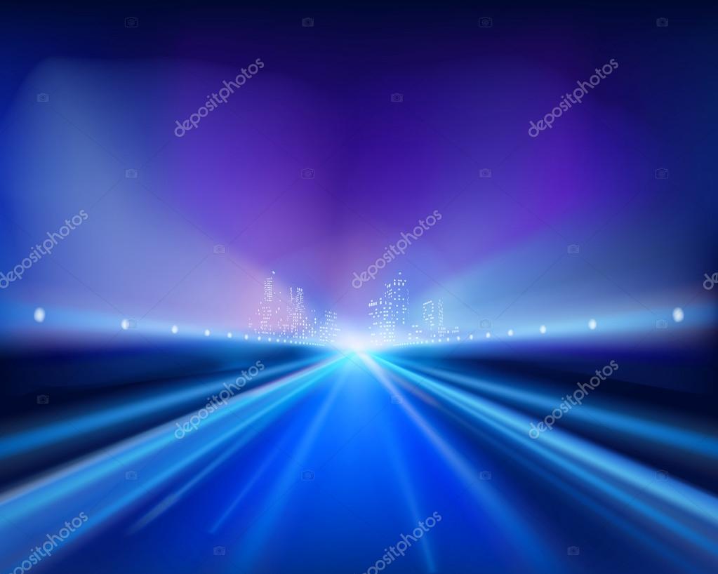 Highway in the night. Vector illustration. ⬇ Vector Image by © silvae ...