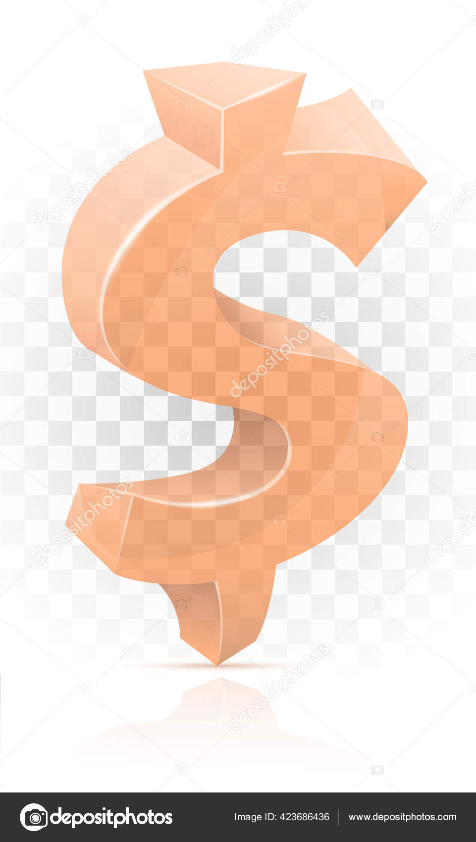 Icon Dollar Mark Sign Graphic Elements Design Vector Illustration ...