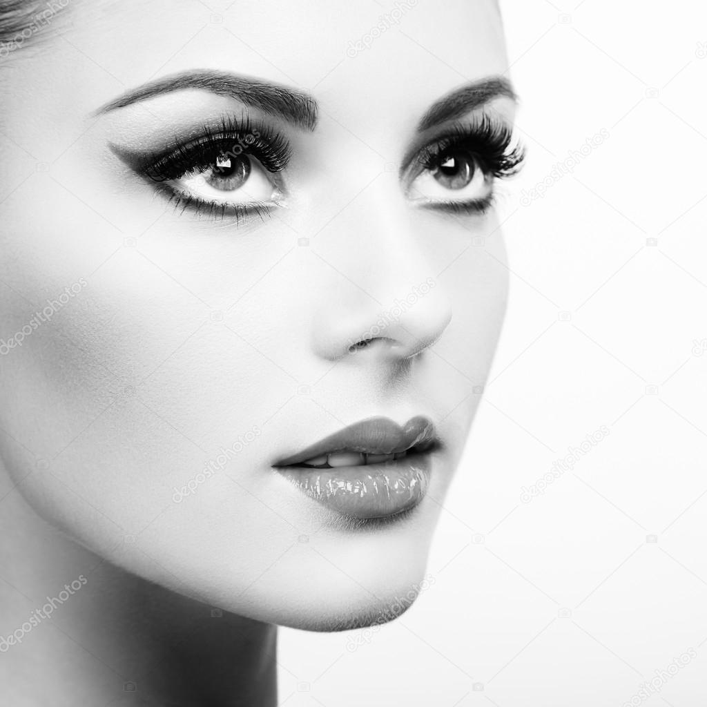 Beautiful woman face — Stock Photo © heckmannoleg #65579961