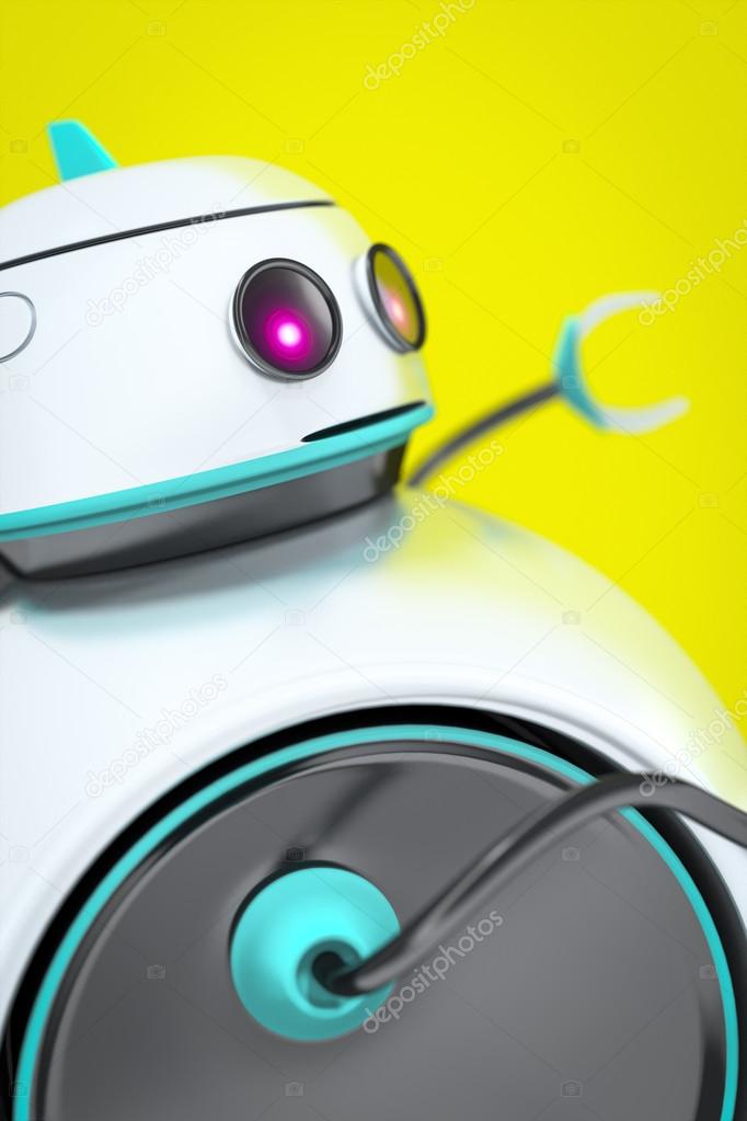 Cute round robot Stock Photo by ©magann 124564686