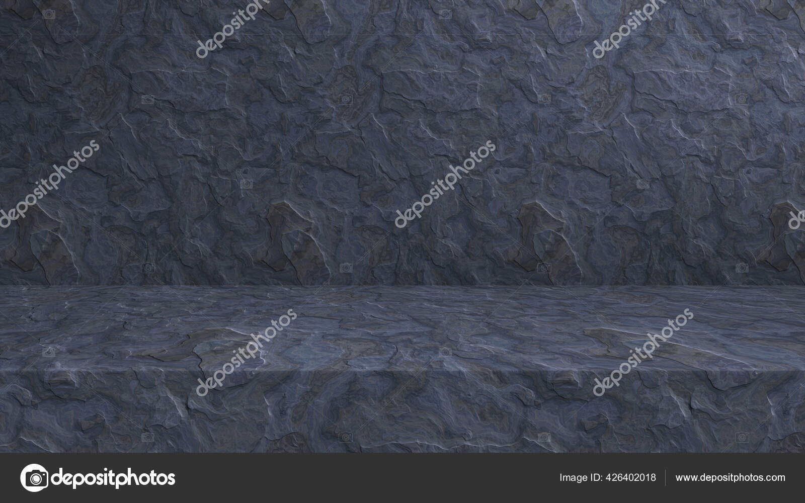 Empty Modern Studio Table Room Background Product Display Copy Space ...