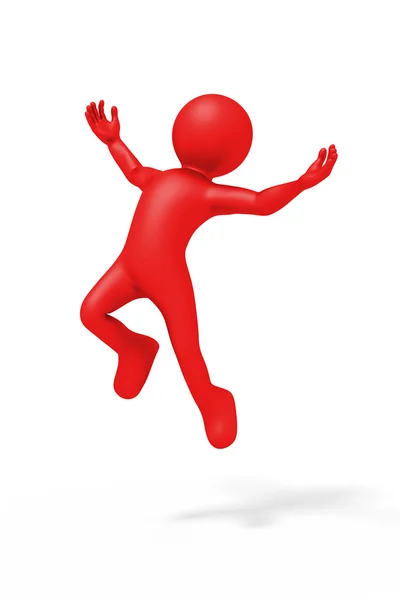 Simple blue human jumping Stock Photo by ©magann 81592062