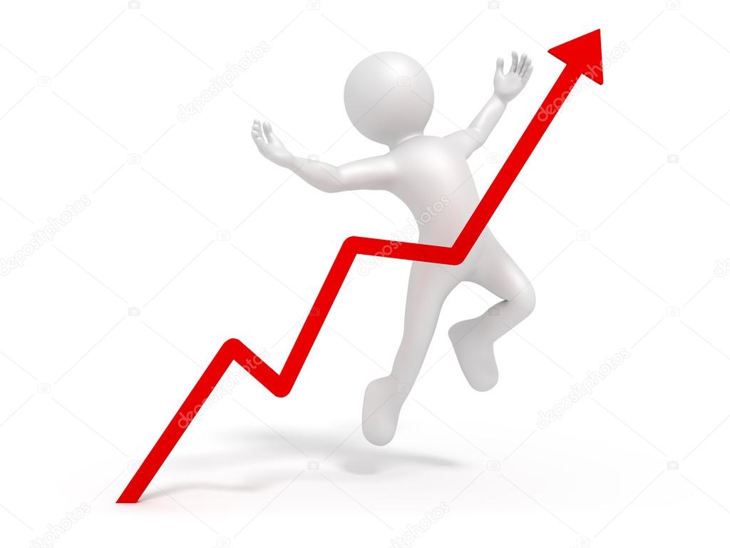 Simple white human jumping Stock Photo by ©magann 82189262