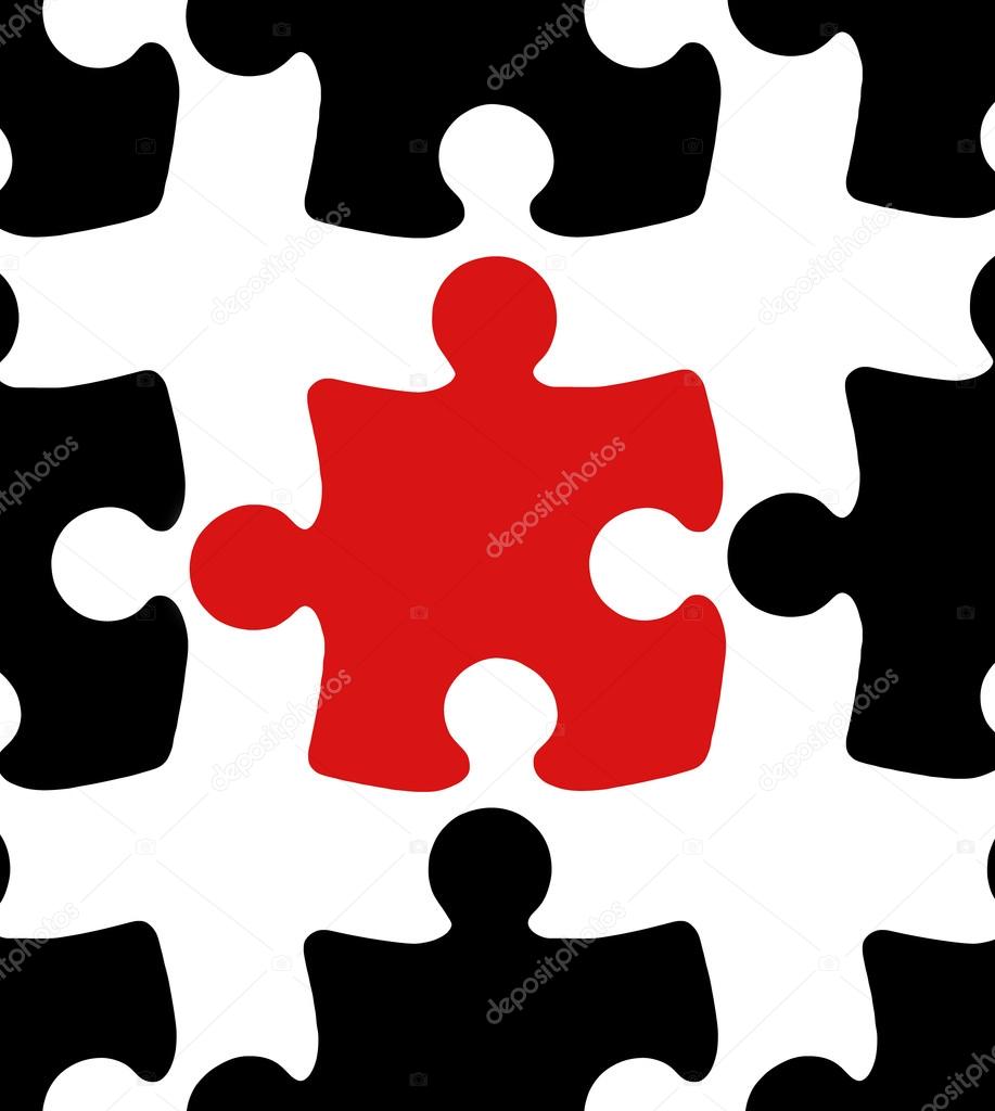 Red Jigsaw Puzzle Piece — Stock Photo © gemenacom #61192383