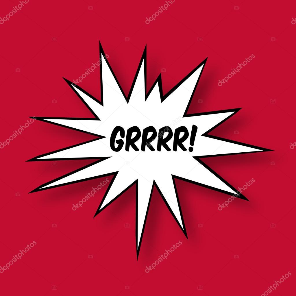 Grrrr in a Comic Book Star — Stock Photo © gemenacom #69457111