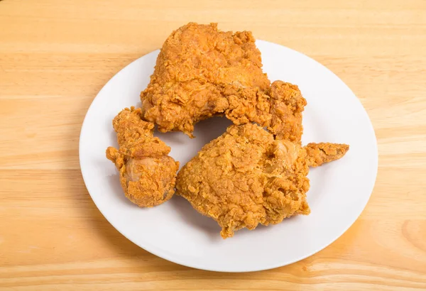Plate of Fried Chicken on Blue Plaid Towel Stock Photo by ©dbvirago ...