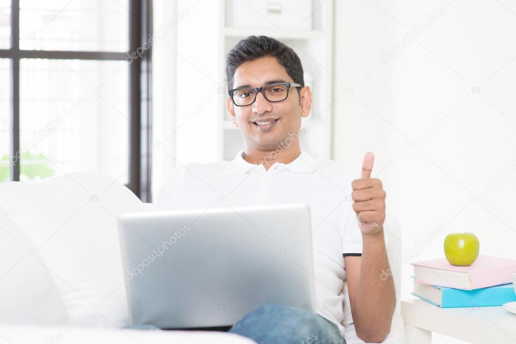 Guy working from home Stock Photo by ©szefei 74274695