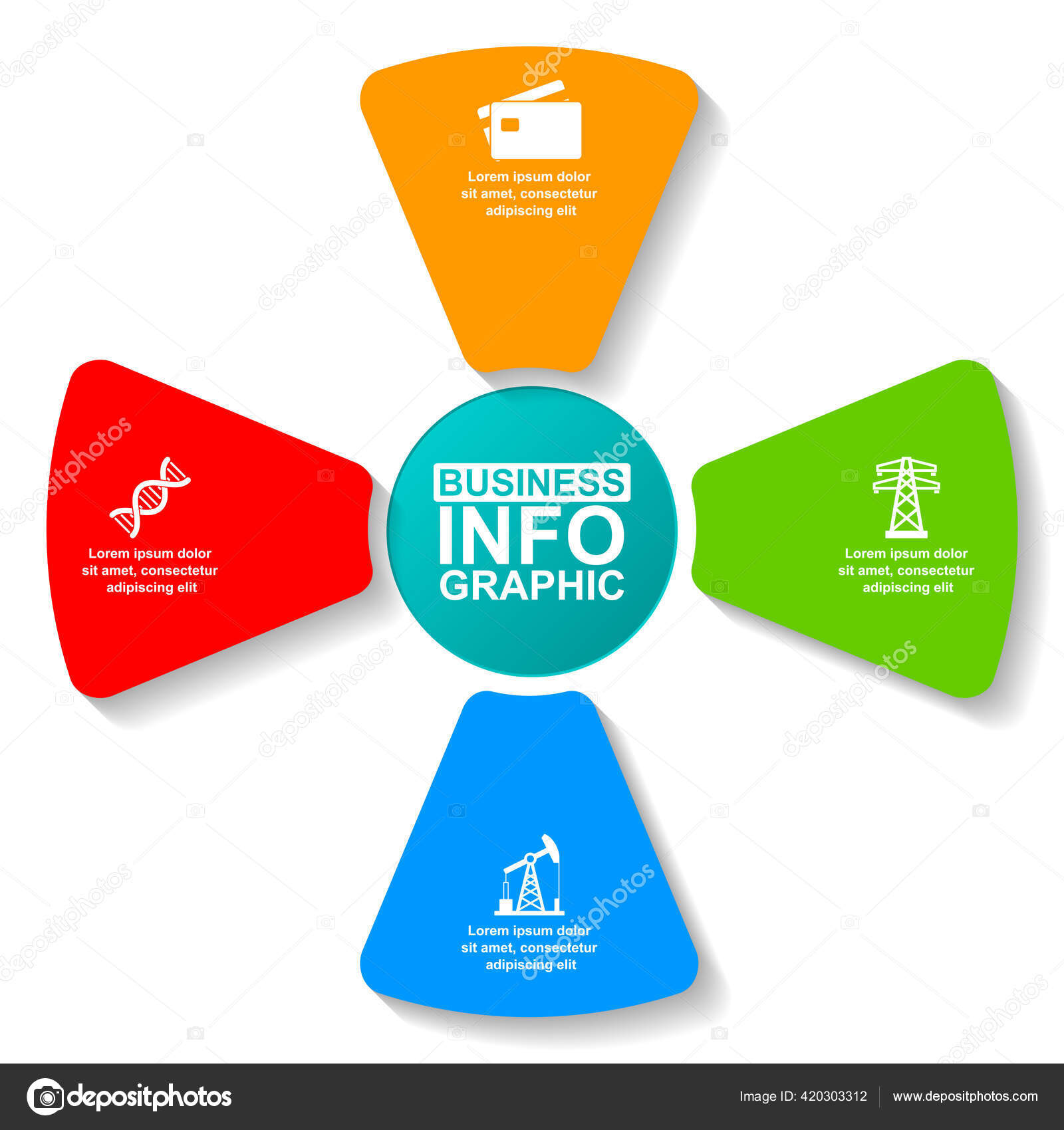 Business Infographic Vector Template Presentation Technology Concept ...