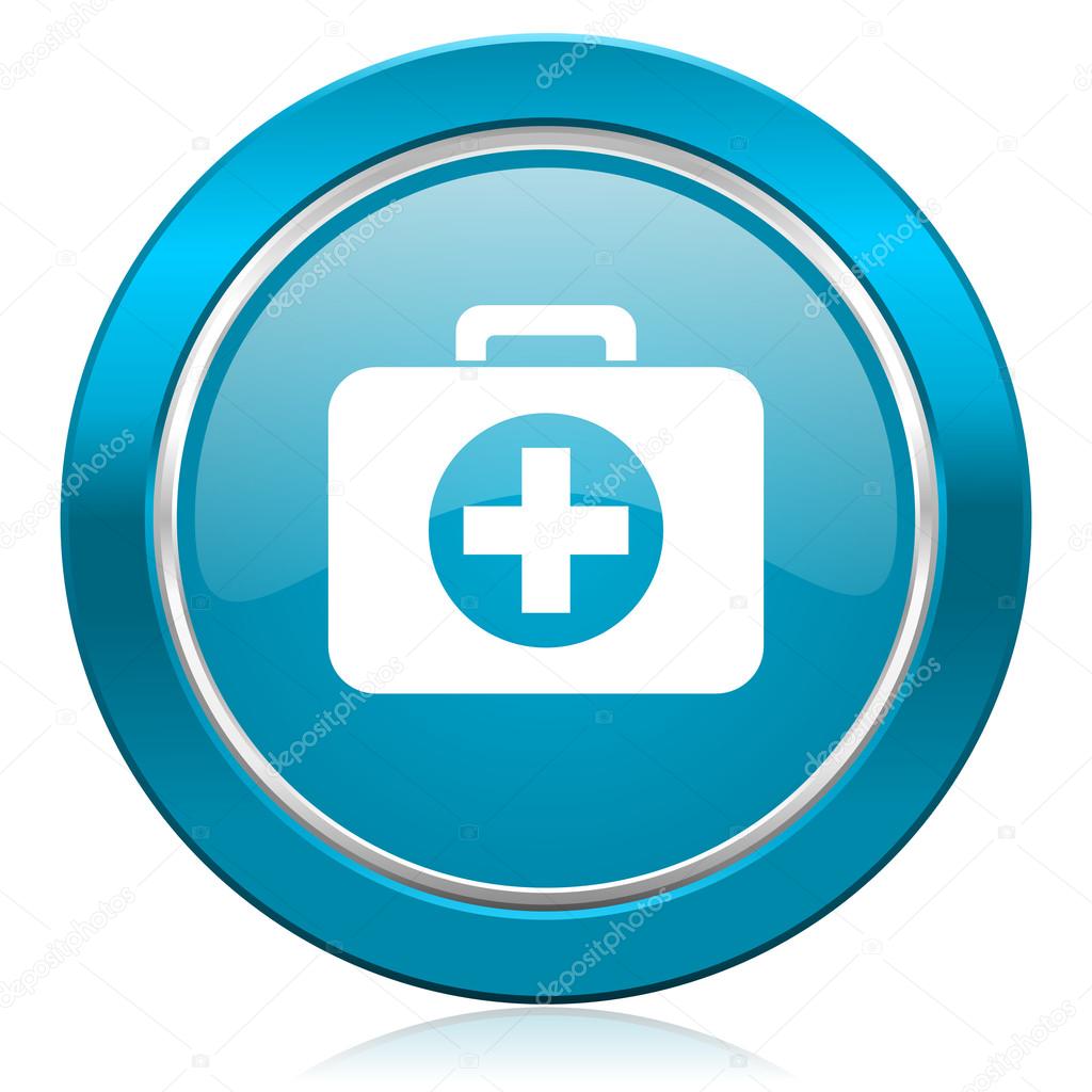 First aid blue icon hospital blue icon — Stock Photo © alexwhite #62938219