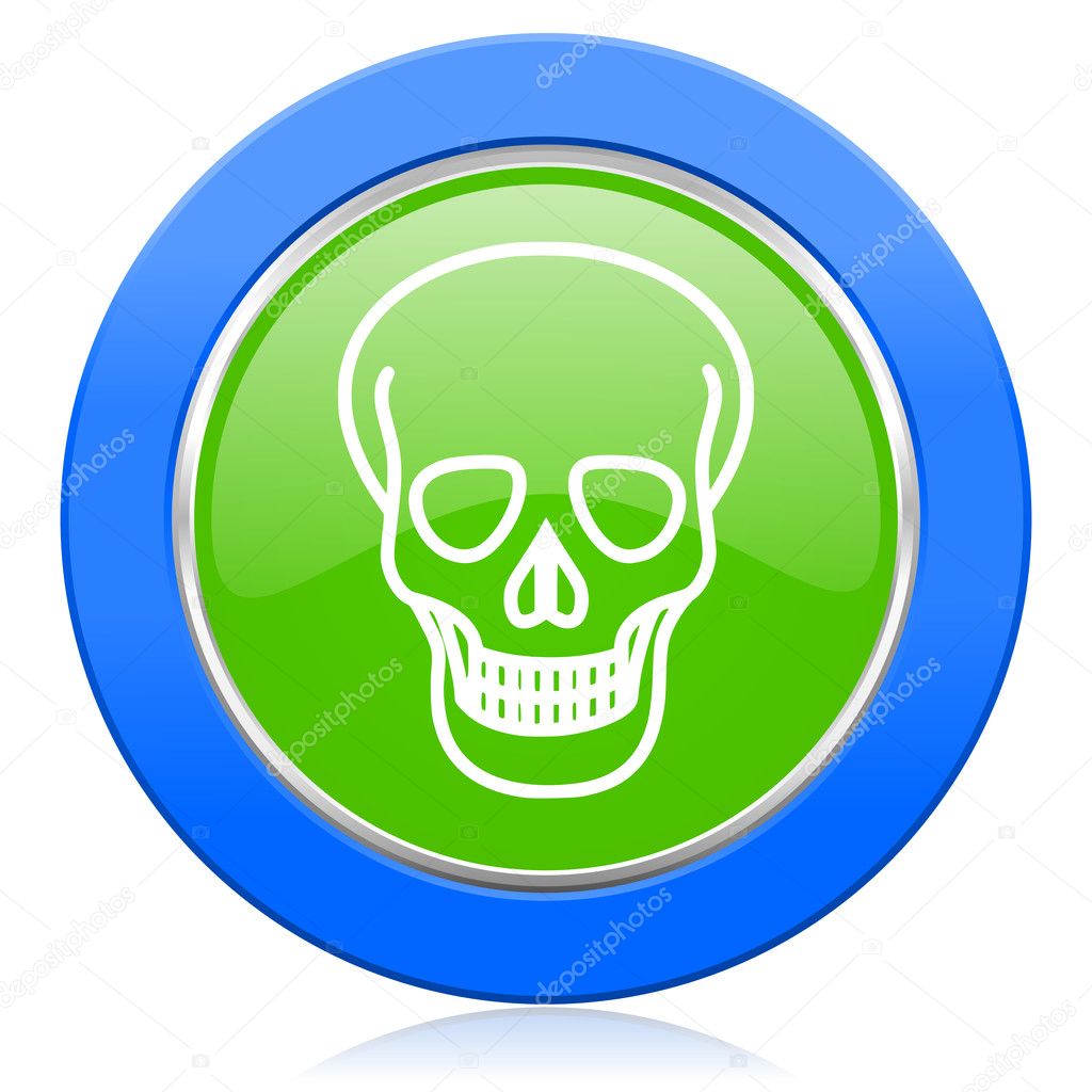 Skull icon death sign — Stock Photo © alexwhite #63911901