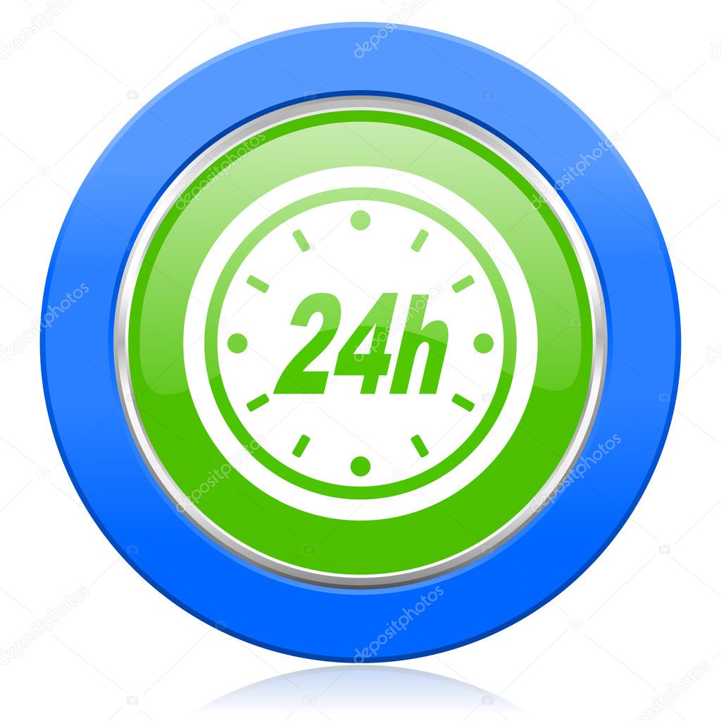 24h icon — Stock Photo © alexwhite #63913691