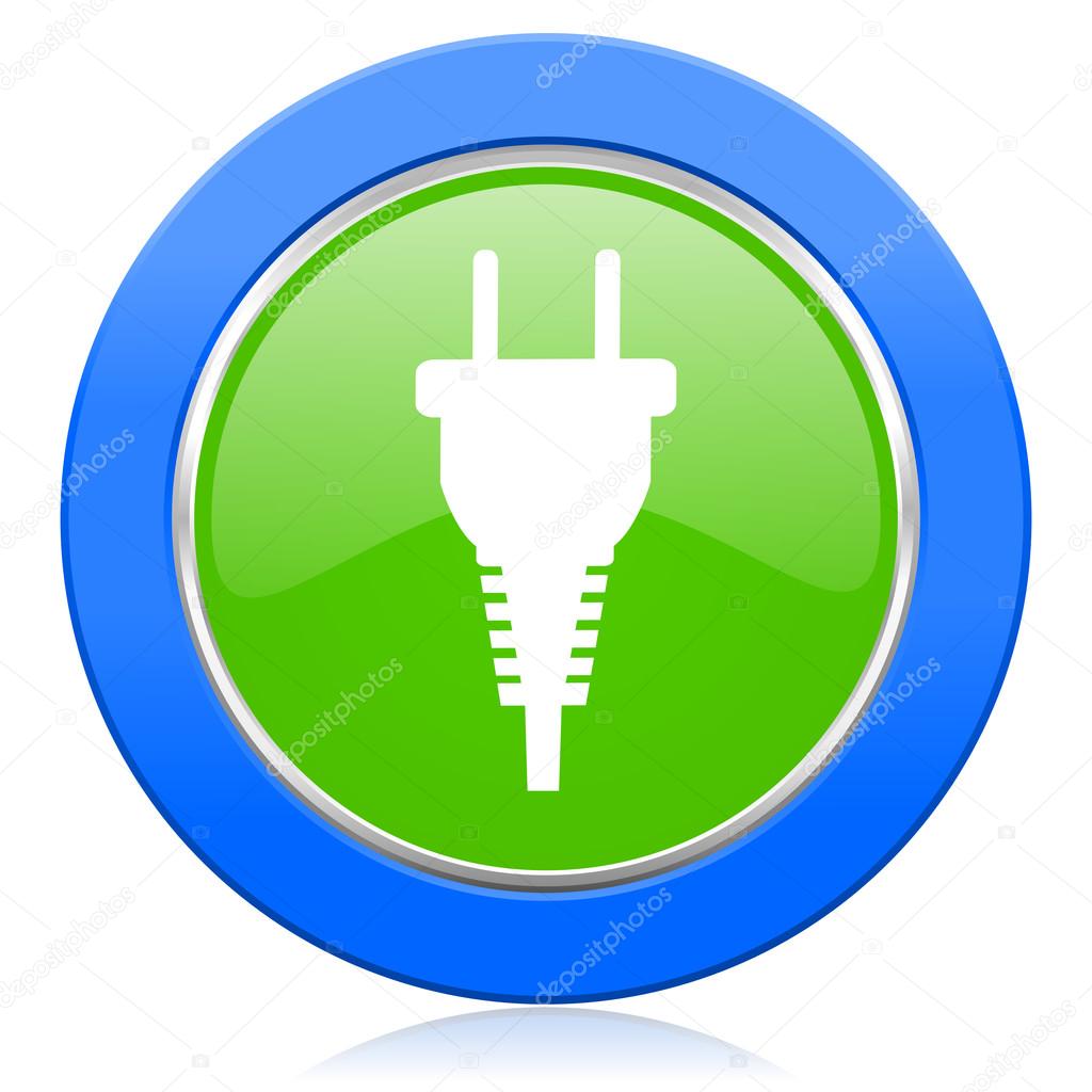 Plug icon electric plug sign — Stock Photo © alexwhite #63918079