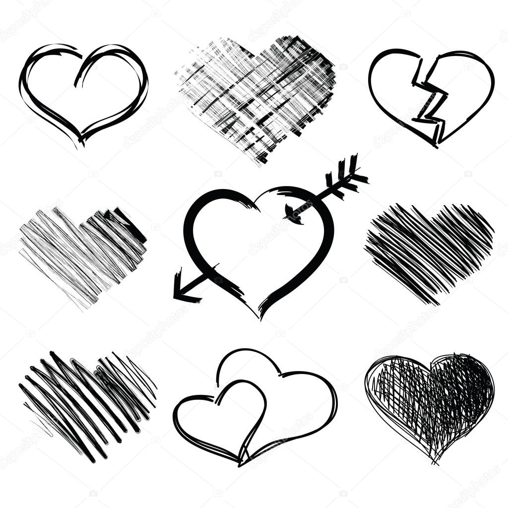 Conjunto de símbolos corazones Vector de stock por ©ngaga35 115518344