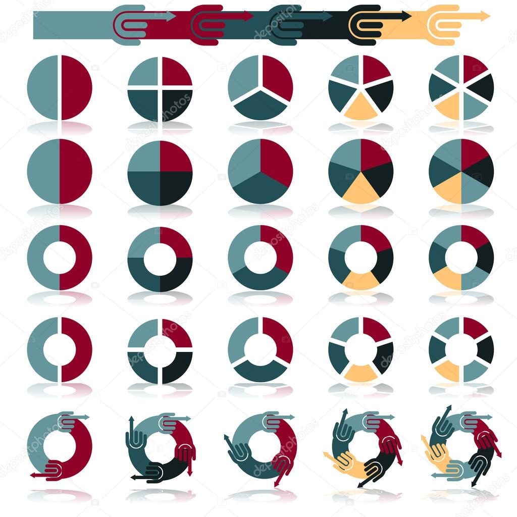 Colorful progress pies Stock Vector Image by ©ngaga35 #115519958