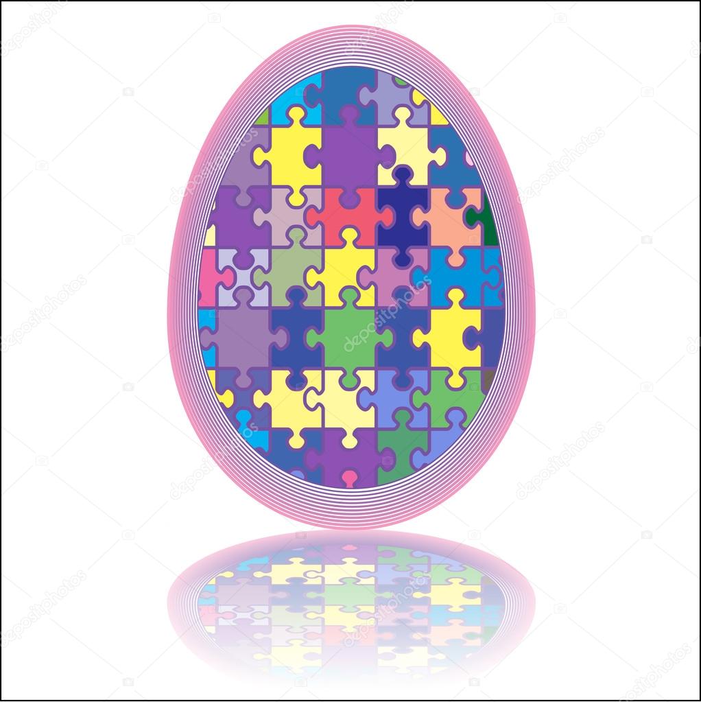 Jigsaw puzzle Easter egg Stock Vector Image by ©ngaga35 #115521964