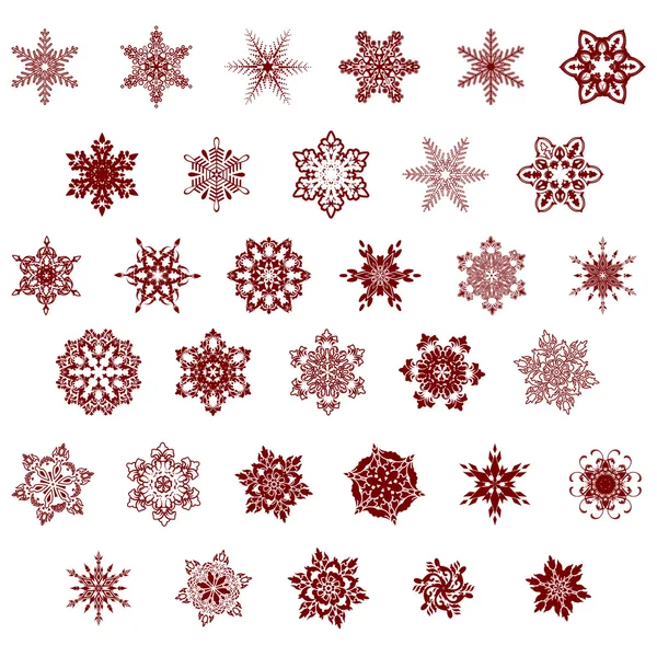Set of snowflake, vector — Stock Vector © ngaga35 #32447283