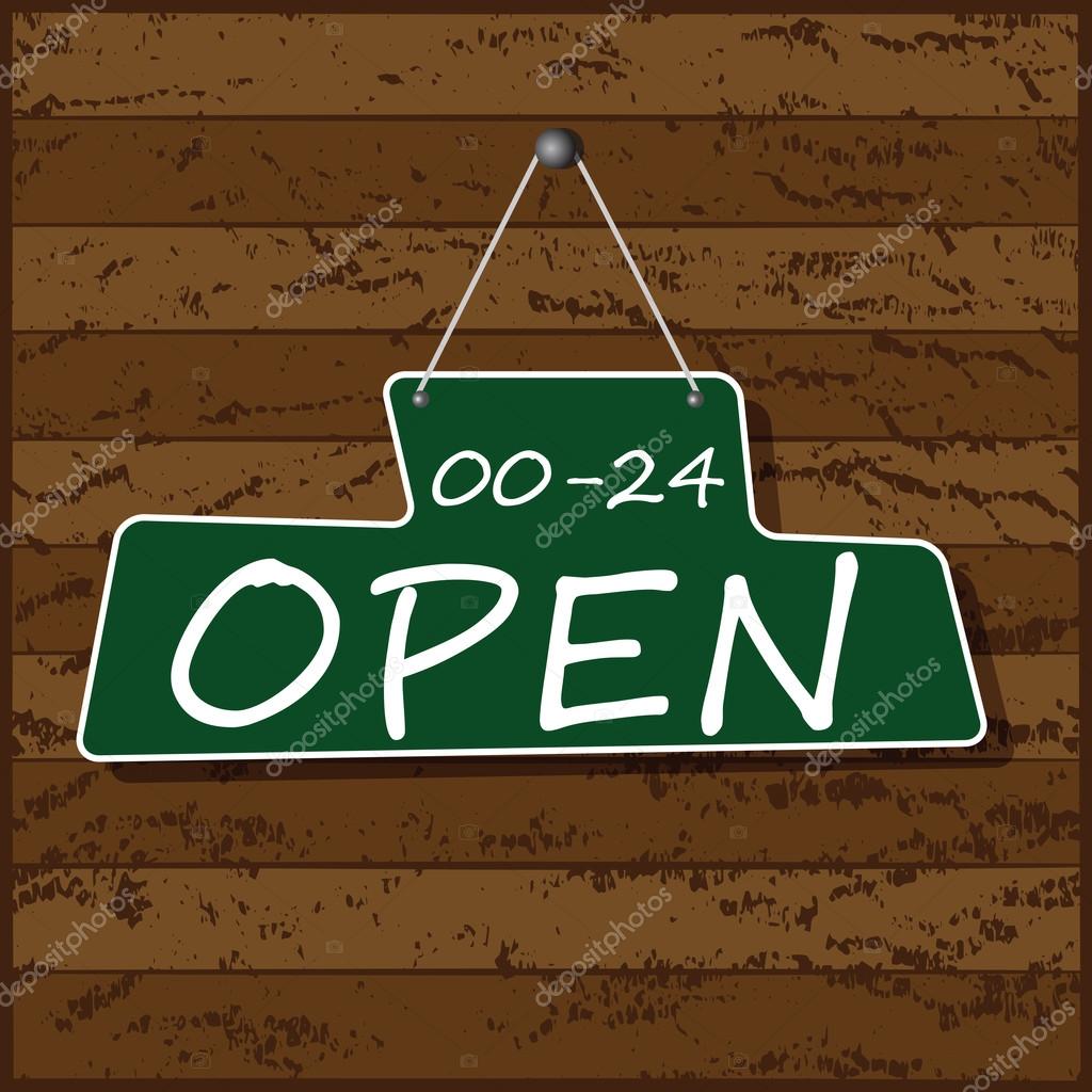 Hanging Open Sign Stock Vector by ©ngaga35 74785777
