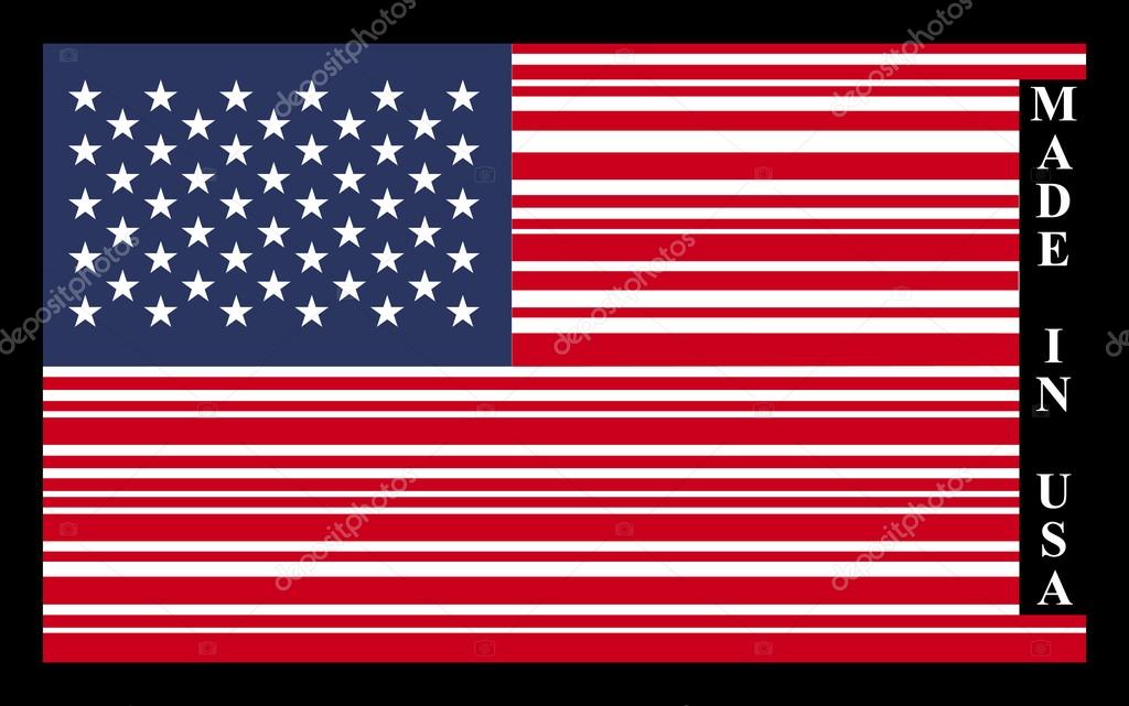 Barcode American Flag Eps