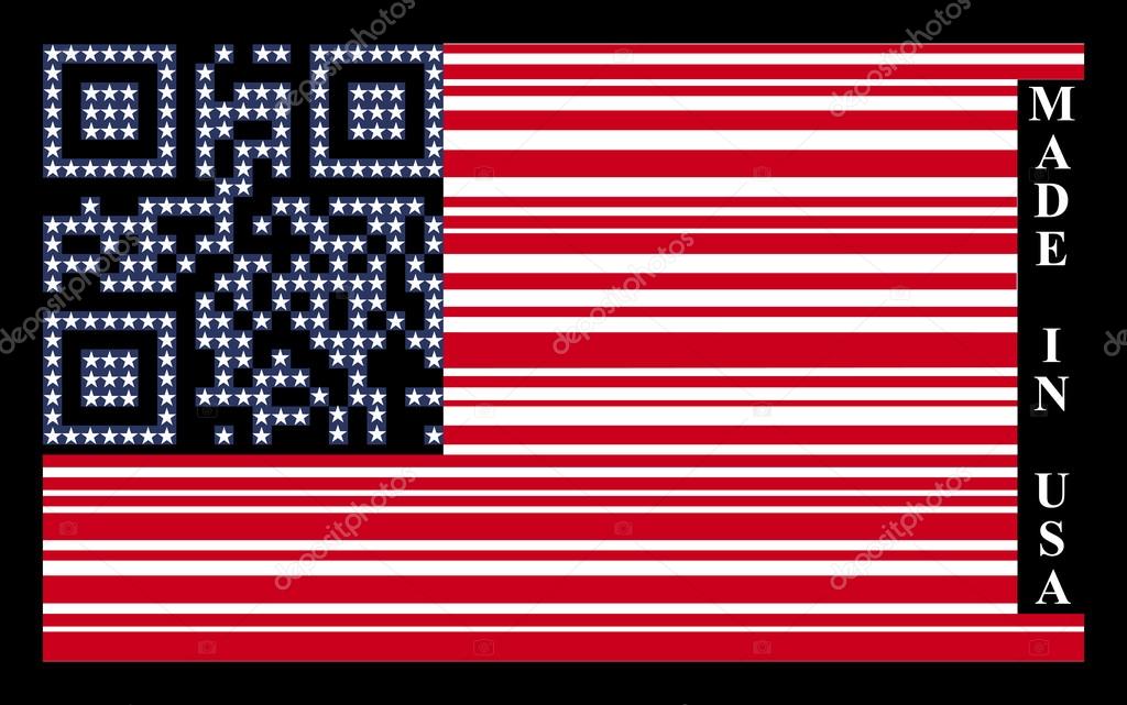Barcode American Flag Eps
