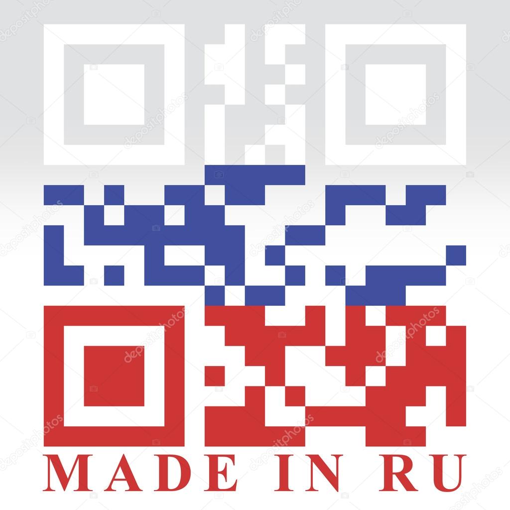 Russia QR code flag Stock Vector Image by ©ngaga35 #85247374