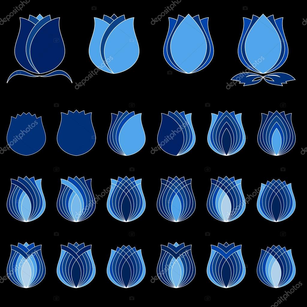 Flower symbol Set Stock Vector by ©ngaga35 85248068