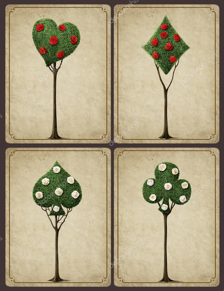 Four fancy tree — Stock Photo © AnnMei #79675598