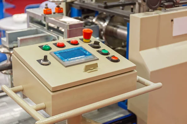 Big Machine Control Panel in Factory Production - Stock Image - Everypixel
