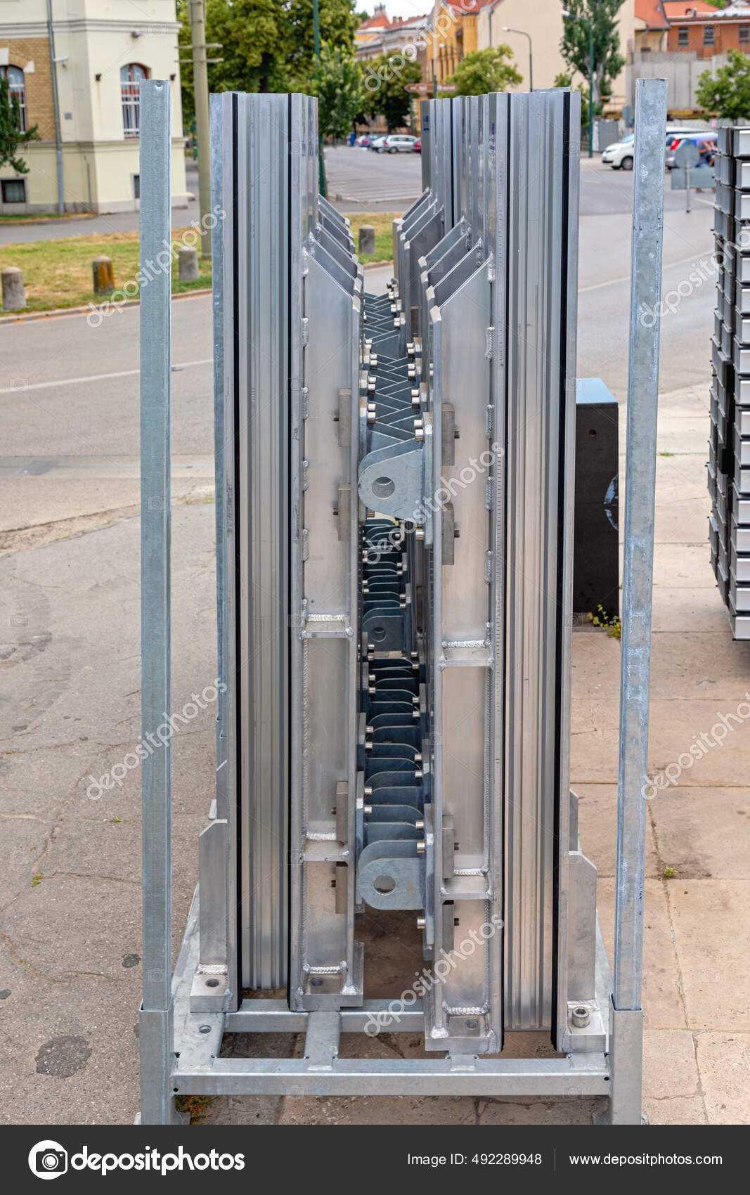 Aluminium Metal Modular Scaffolding Support Panels Packed Stock Photo ...