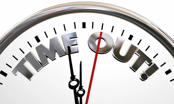 Timely Clock Punctuality Just Time Word Render Illustration — Stock ...