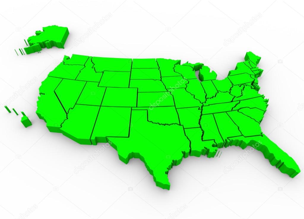 United States Map — Stock Photo © iqoncept #124232532