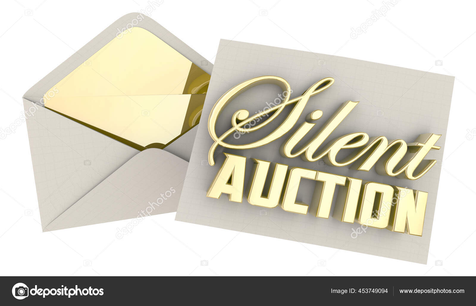 Silent Auction Event Invitación Vip Pass Fundraiser Charity Ilustración ...