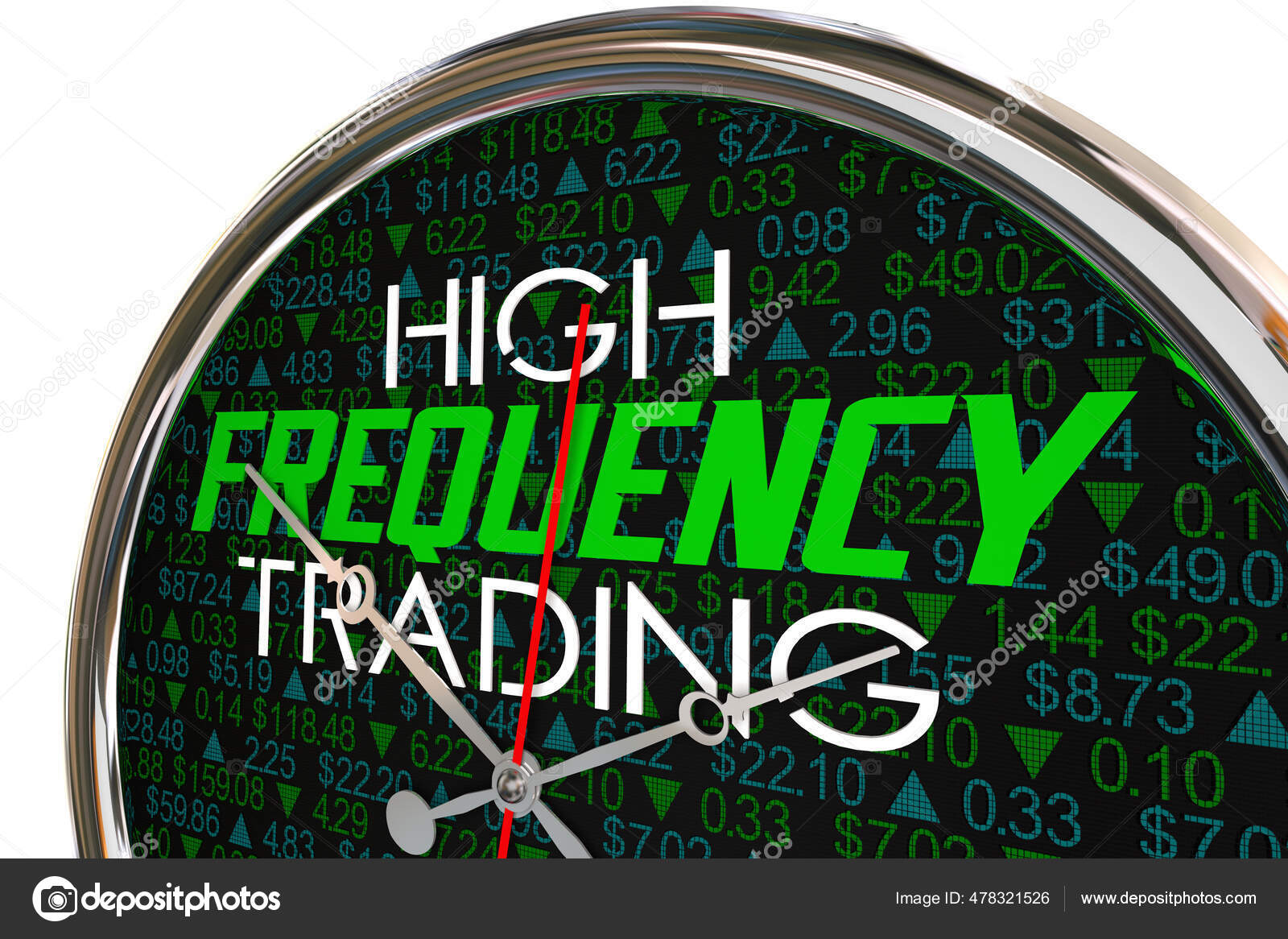 High Frequency Trading Clock Hft Fast Trades Speed Quick Transactions ...