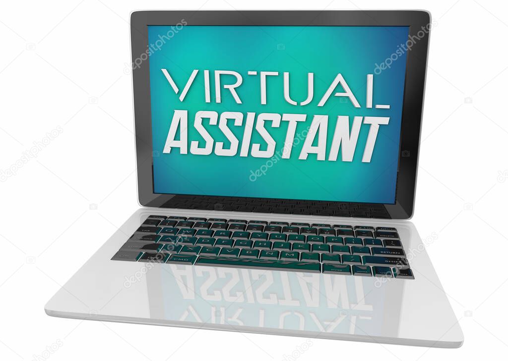 Virtual Assistant Laptop Computer Work Remote Professional Scheduler ...