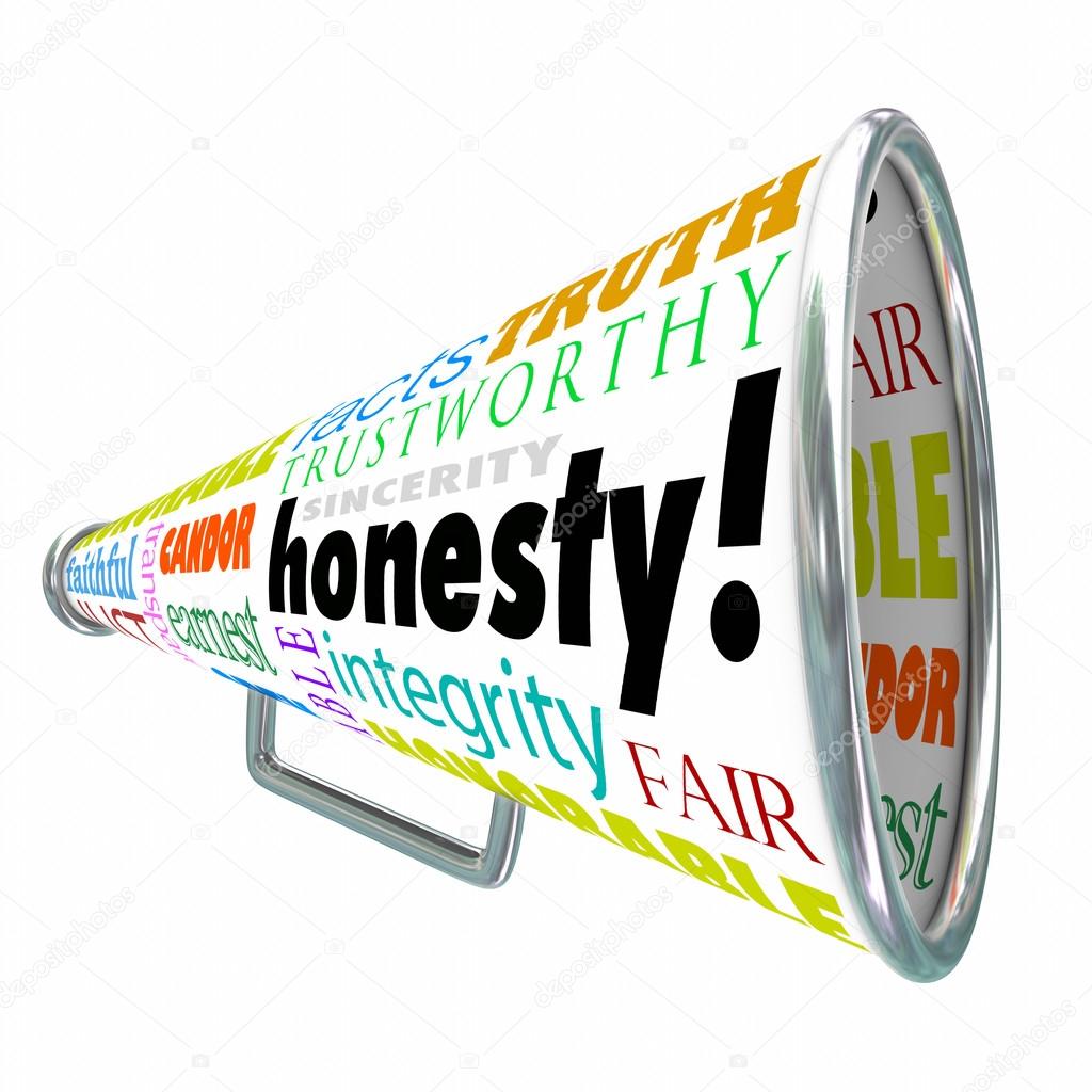 Honesty Sincerity Integrity Virtues Reputation Megaphone Bullhor ...