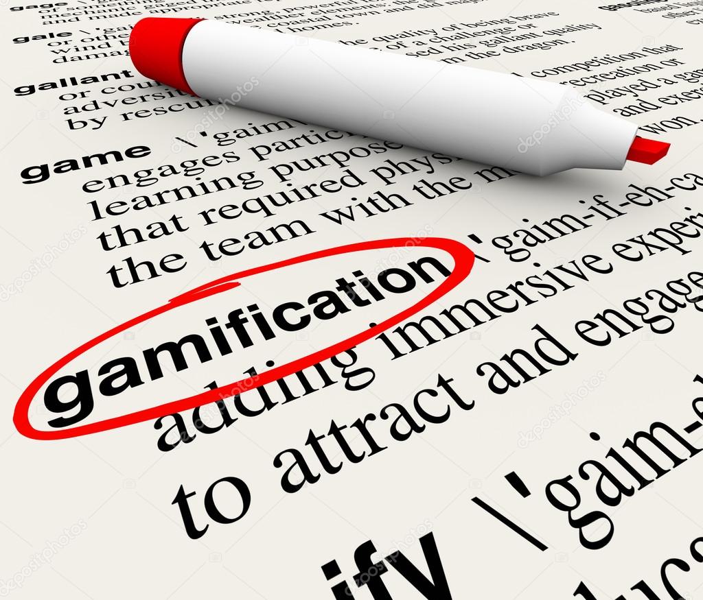 Gamification Word Circled Dictionary Definition — Stock Photo ...