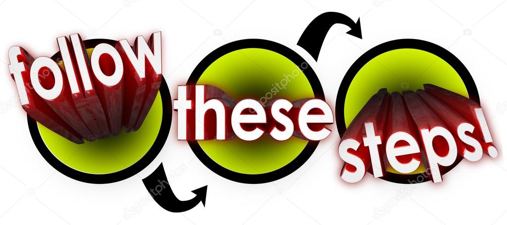 Follow These Steps Diagram Workflow Instructions Stock Photo by ...