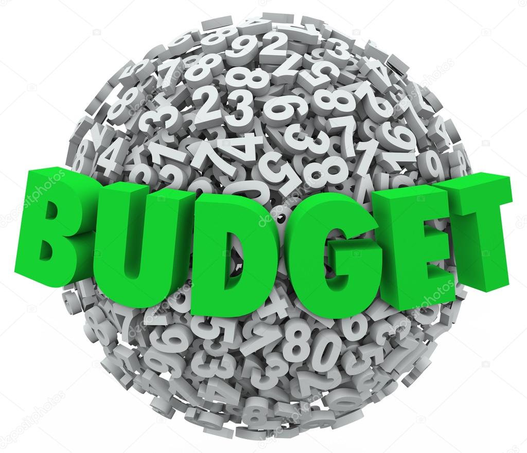 Budget Word 3d Letters Number Ball Sphere Accounting Reduce Cost ...