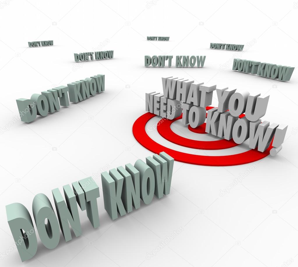 What You Need to Know 3d words on a target or bulls-eye Stock Photo by ...