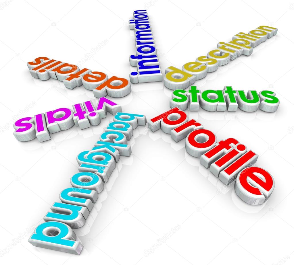 Profile words in 3d letters Stock Photo by ©iqoncept 59571725