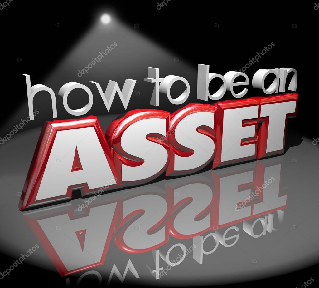 How to Be an Asset 3d words on a stage under a spotlight — Stock Photo ...