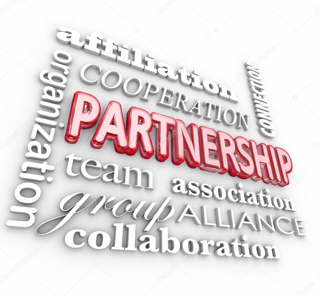 Partnership 3d word collage background — Stock Photo © iqoncept #61368907