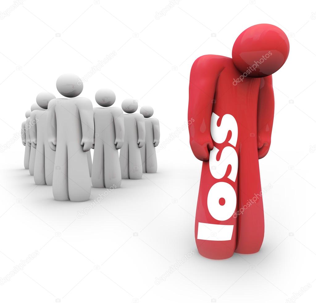 Loss word on a 3D person — Stock Photo © iqoncept #61369461