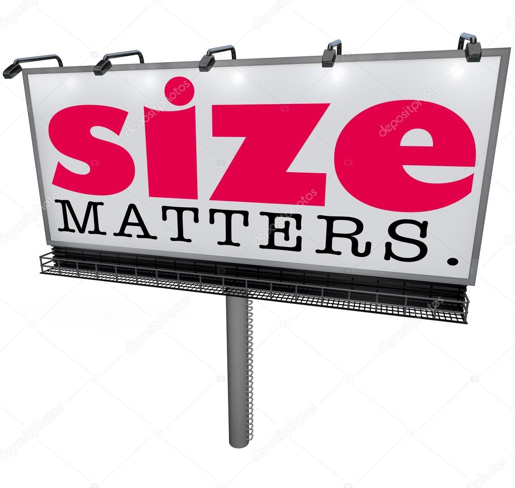 Size Matters words on a billboard — Stock Photo © iqoncept #61370555