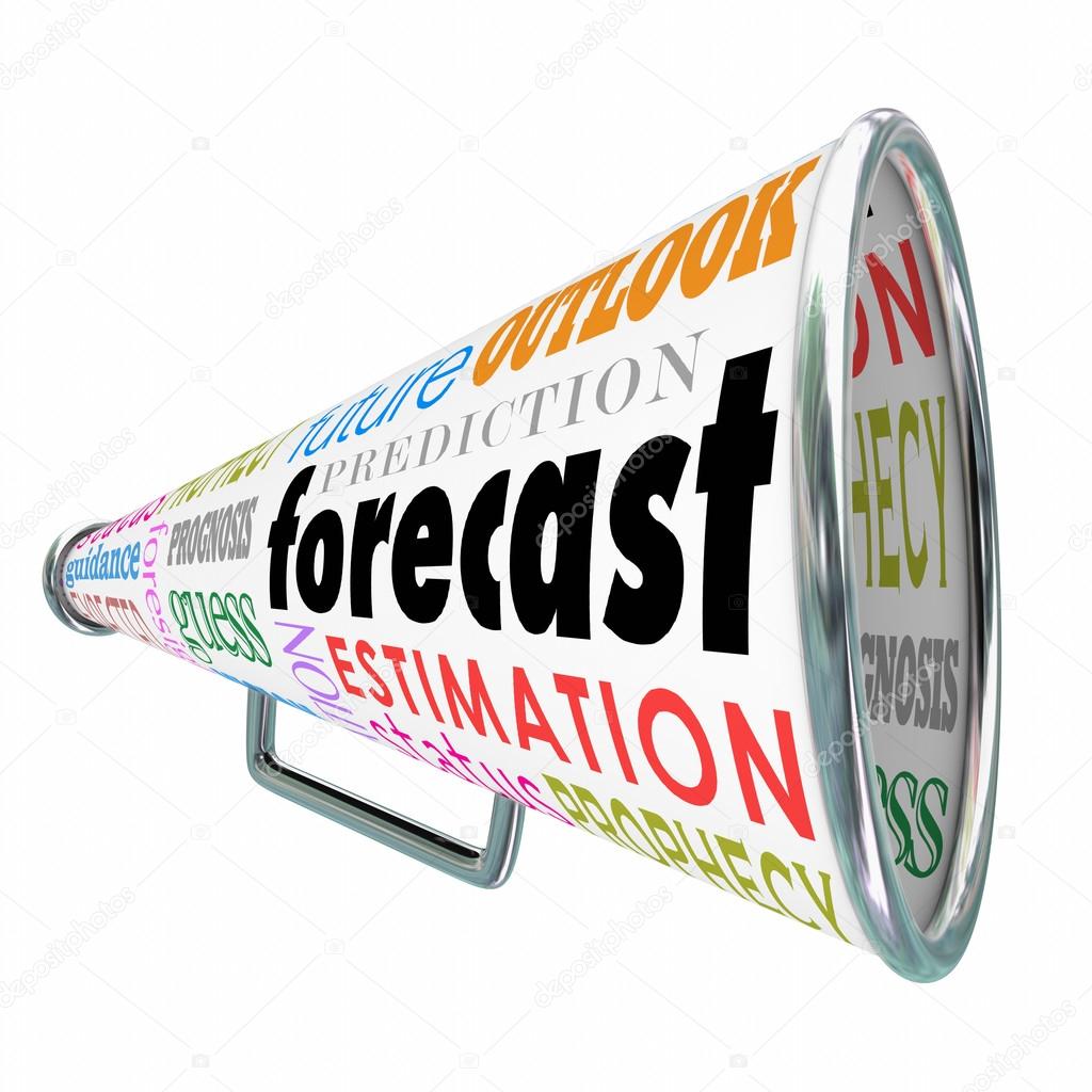 Forecast word on a megaphone or bullhorn — Stock Photo © iqoncept #61669403