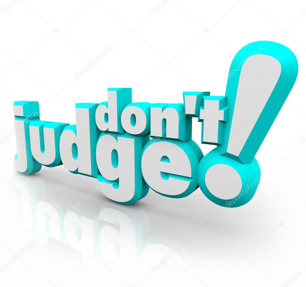 Don't Judge words in 3d blue letters — Stock Photo © iqoncept #62835351