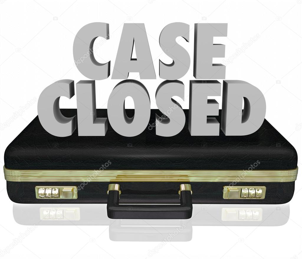 Case Closed words in 3d letters on a black leather briefcase Stock ... Case Closed words in 3d letters on a black leather briefcase Stock ...